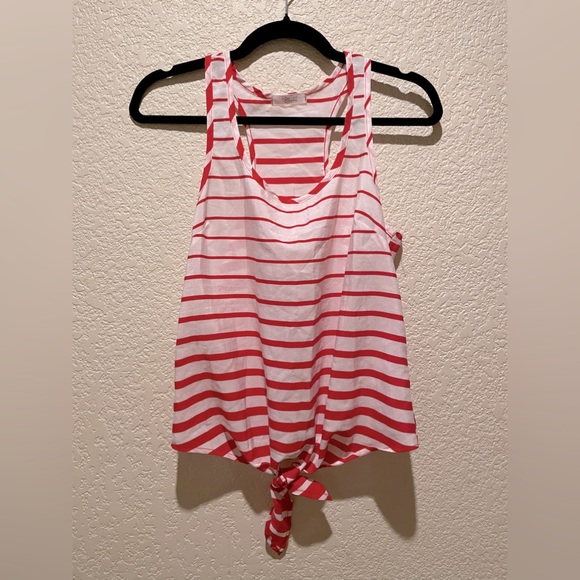 Poetry | Tops | Poetry Top Red White Stripes Front Tie Preowned | Poshmark